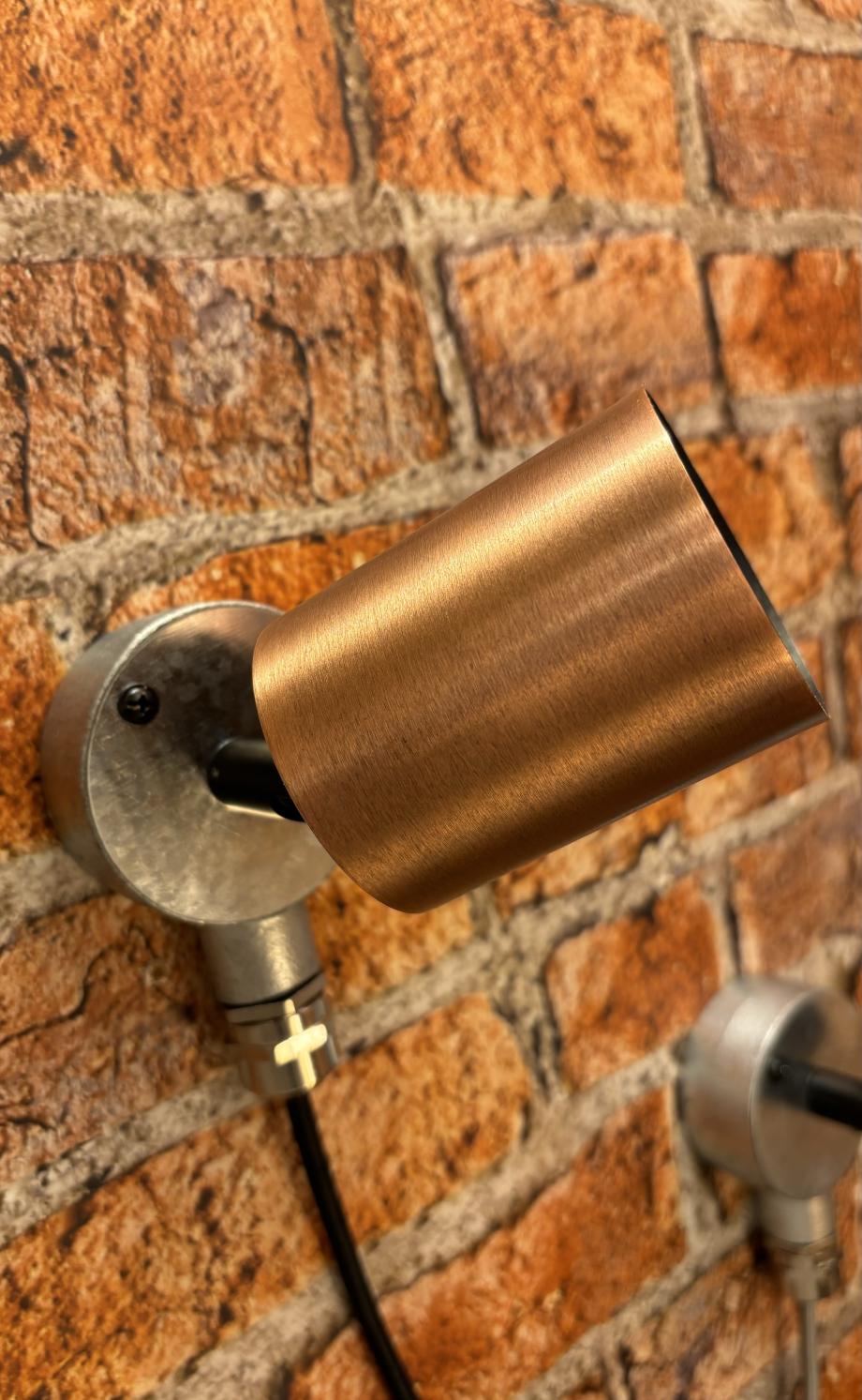 Conduit box pre wired surface spotlight aged copper